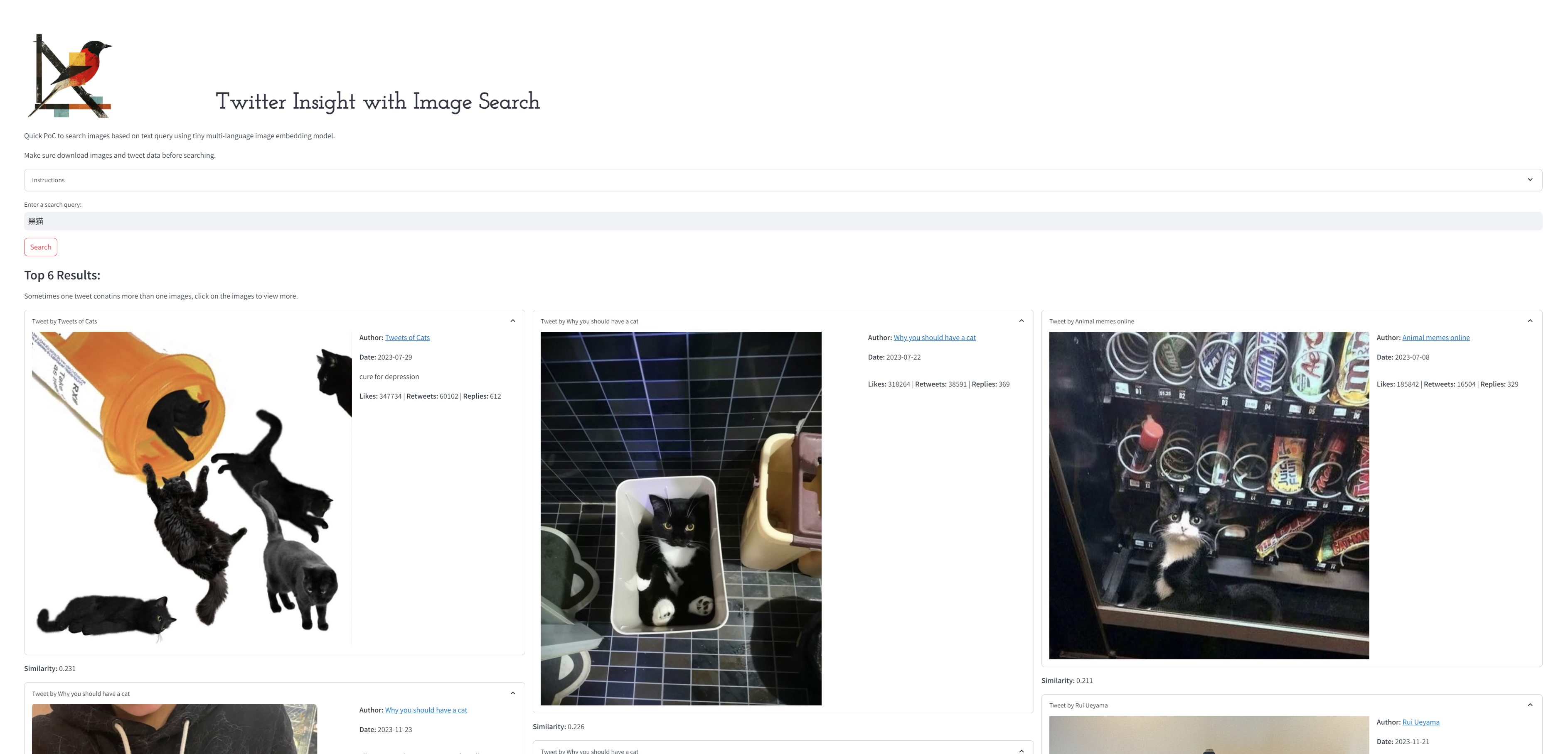 Twitter-Insight-LLM：抓取Twitter数据并可通过自然语言搜索图像 – XiaoHu.AI学院