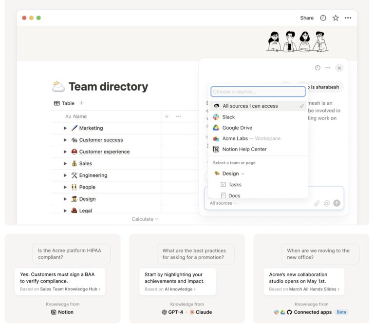 Notion 发布全新的Notion AI 集成搜索、生成内容、分析数据和智能聊天等功能 – XiaoHu.AI学院